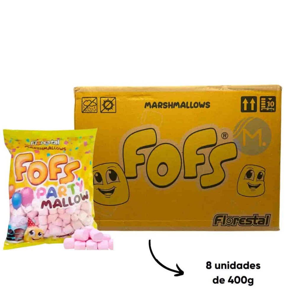 Caixa Marshmallow Fofs Party Mallow Rosa Florestal 8 unidades de 400g ...