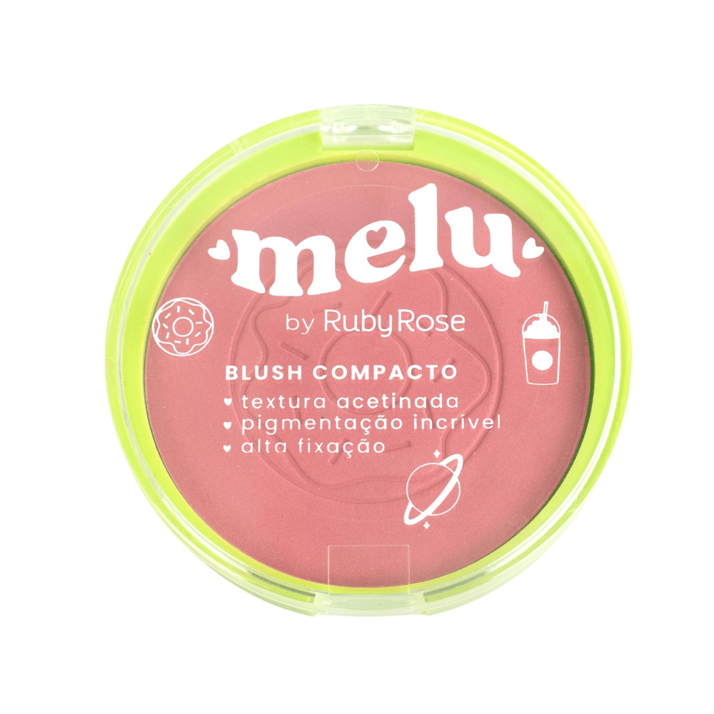 Blush Compacto Melu - Ruby rose | Shopee Brasil