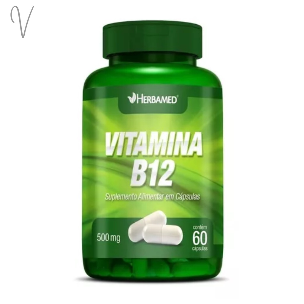VITAMINA B12 HERBAMED 60CAPS 500MG | Shopee Brasil