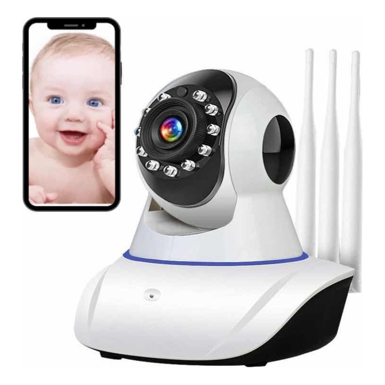 Camerâ Robô Wifi Ip 3 Antenas 360º Noturna Full Hd | Shopee Brasil