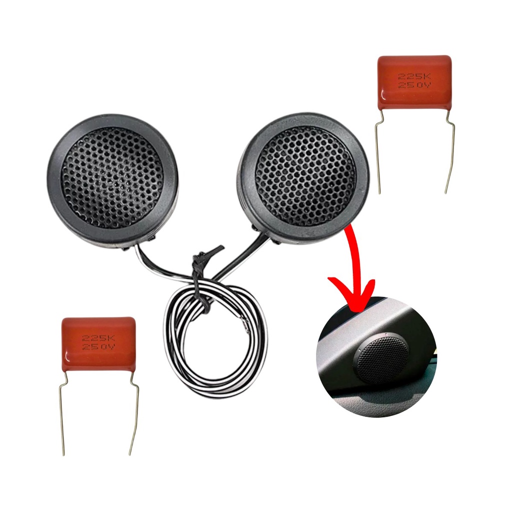 Kit Par Mini Tweeter 4 8 Ohms 600w 160 Wrms Painel Porta Alto Falante e ...