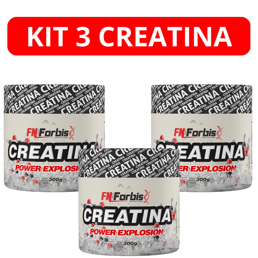 Kit 3 Creatina Monohidratada Fn Forbis Power 300g | Shopee Brasil