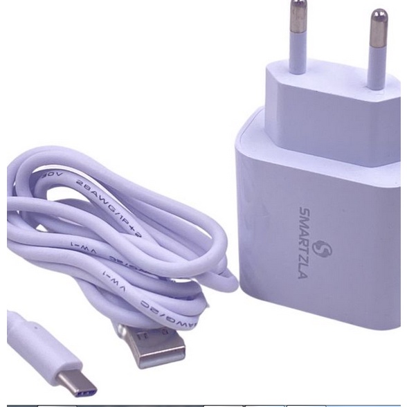 Kit Carregador de Parede Smartzla SAT012C 3 Usb + Cabo Usb Type C ...