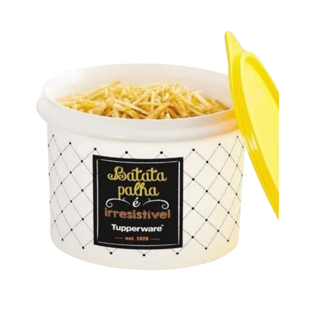 Pote Tupperware Batata Palha Bistrô 1,1 Litro Original Novo Caixa Ótima ...