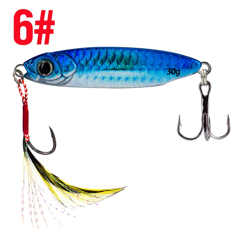 1Pcs Metal Jig Fishing Lure 7g/10g/15g/20g/25g/30g Jigs De Pesca De Afundamento Lento 8Colors 3D ...