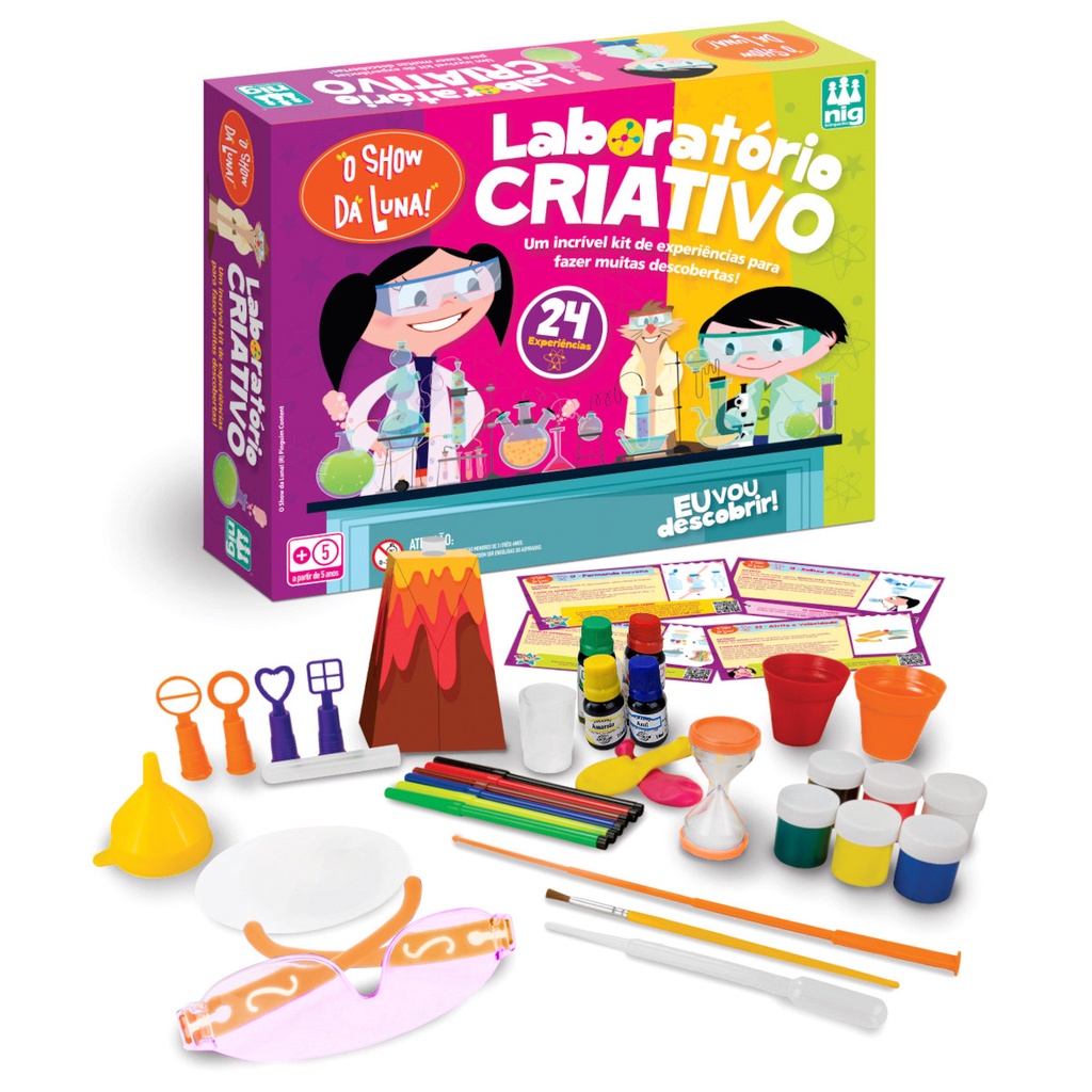 Kit Cientista Infantil Laboratório Brinquedo Show da Luna | Shopee Brasil