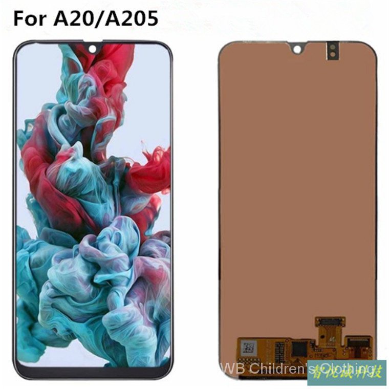 Samsung A205 conjunto de tela A20 2019 LCD display A205FD tela de toque original AMOLED | Shopee ...