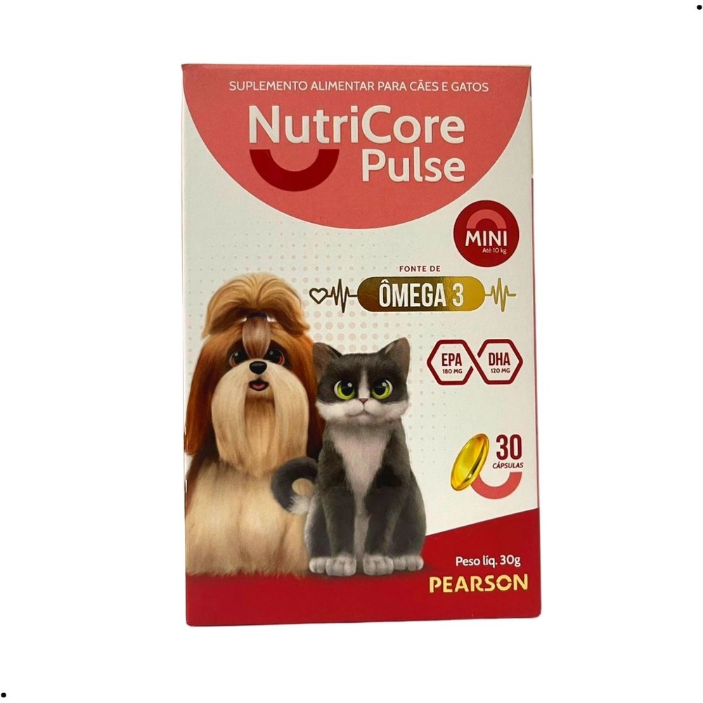 NutriCore Pulse Mini Cães e Gatos Até 10kg 30 Cápsulas | Shopee Brasil
