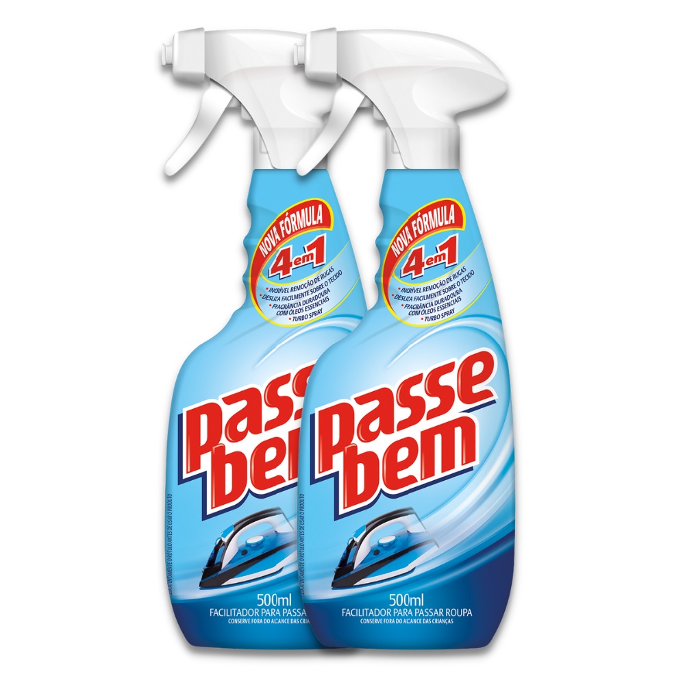 Kit com 2 Passe Bem 4 em 1 Borrifador 500ml Cada | Shopee Brasil