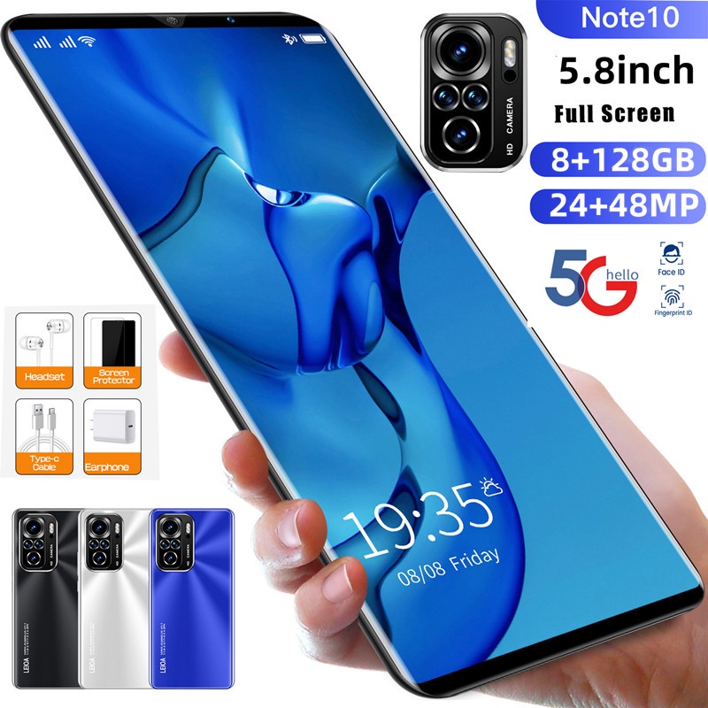 Celular Note10 5.8Polegadas 8 + 128GB Celular Barato 5G Smartphone Dual Sim Celulares | Shopee ...