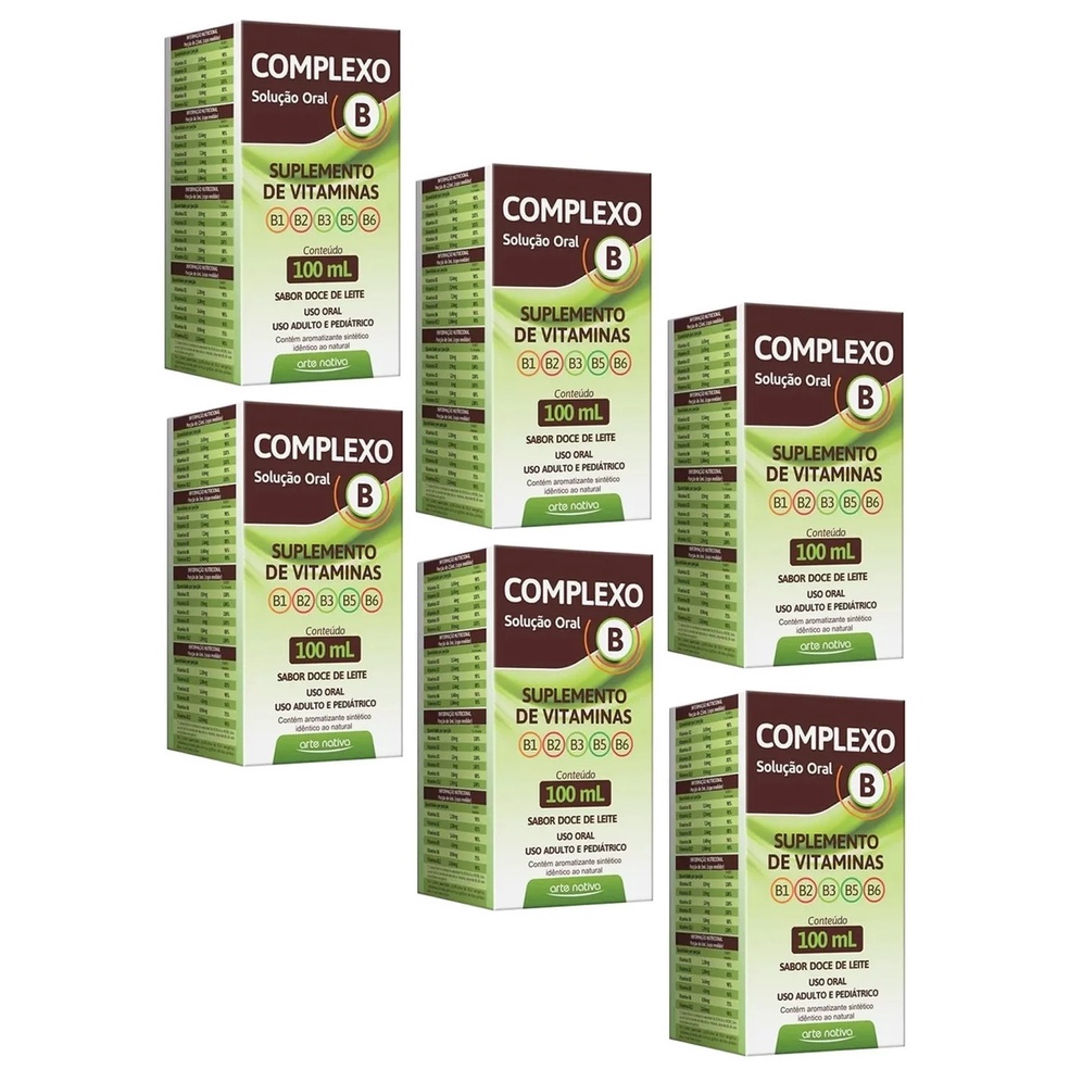 Kit 6 Complexo B Multivitaminico Gotas 100ml Arte Nativa | Shopee Brasil