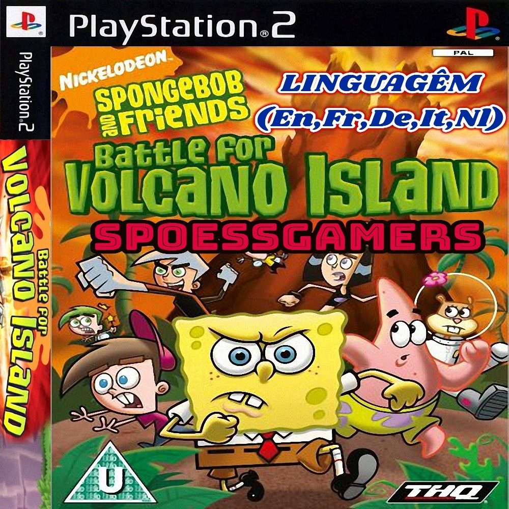 Bob Esponja Ps2 Battle For Volcano Island Patch Infantil | Shopee Brasil
