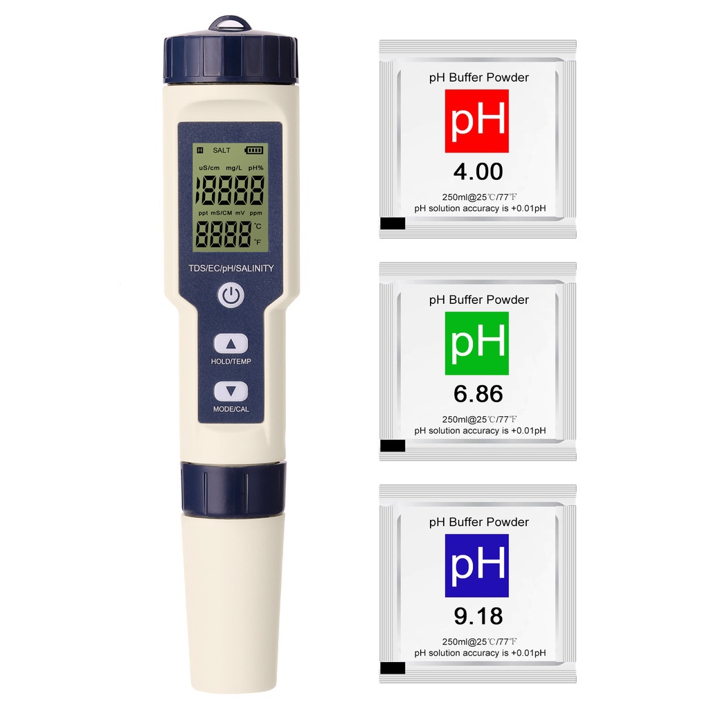 5 In 1 Professional Multiparator Combination Test Meter PH/EC/TDS ...