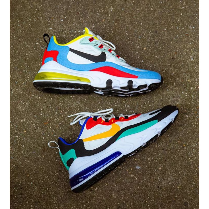 Tenis Nike Air Max 270 React Colorido Masculino Bolha Azul Bolha ...
