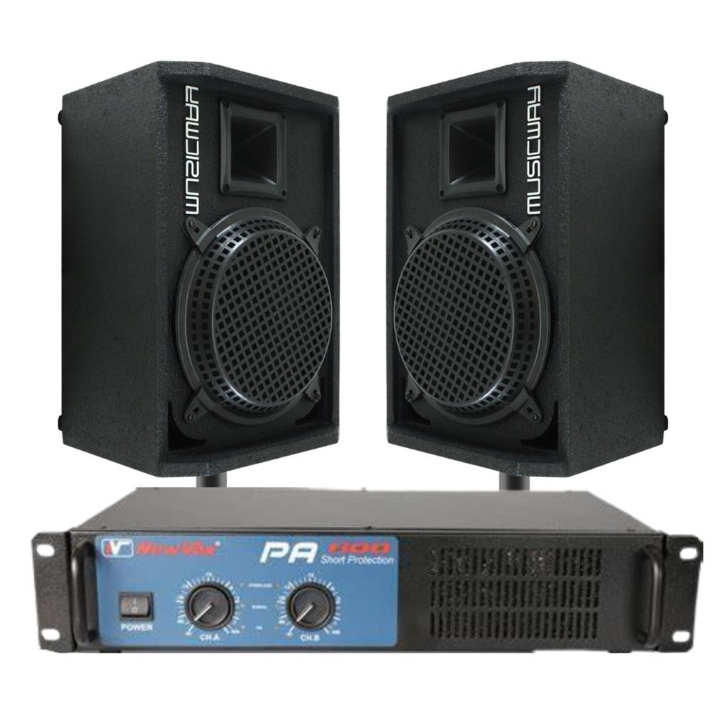 Kit Amplificador PA 600-300w Rms+2 Caixas Acusticas 200w Rms | Shopee ...