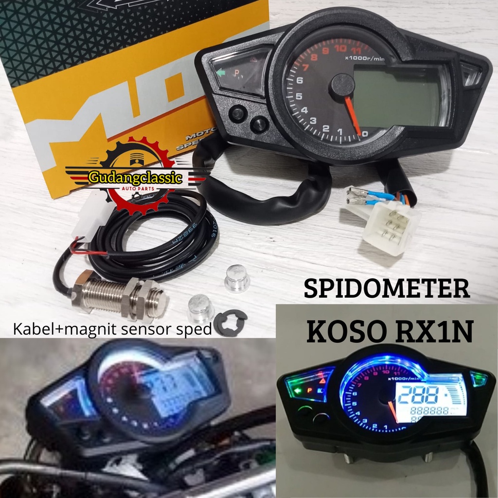 Velocímetro Koso RX1N Spido RX 1 Digital Universal Personalizado | Shopee Brasil