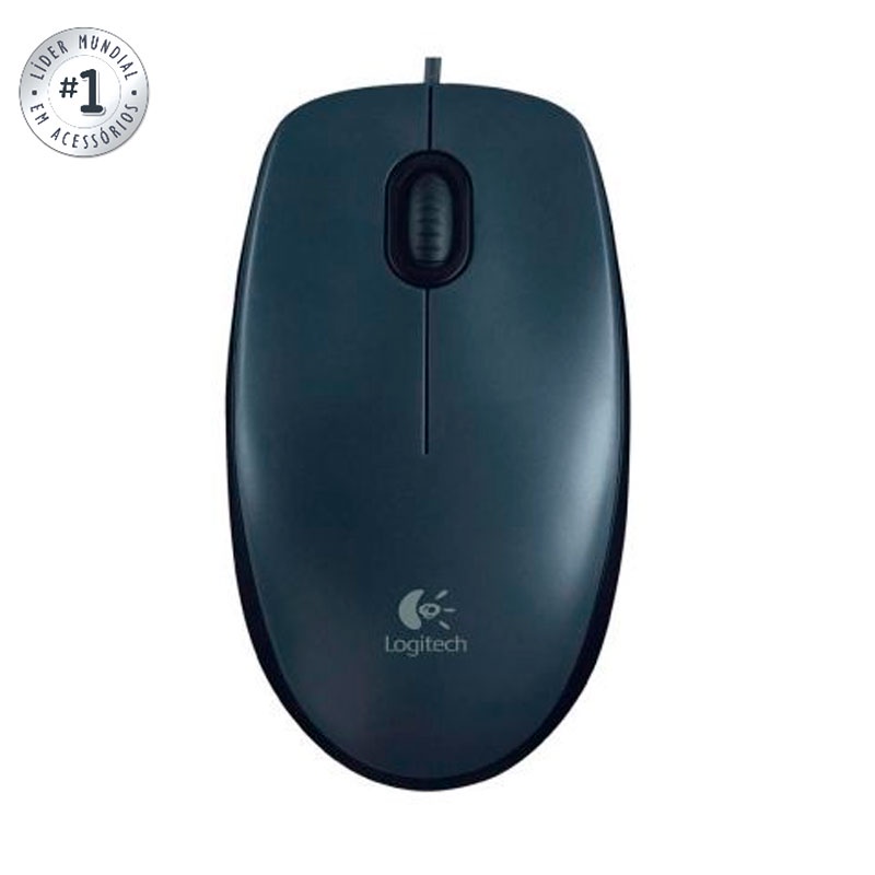Mouse USB óptico M90 preto Logitech | Shopee Brasil