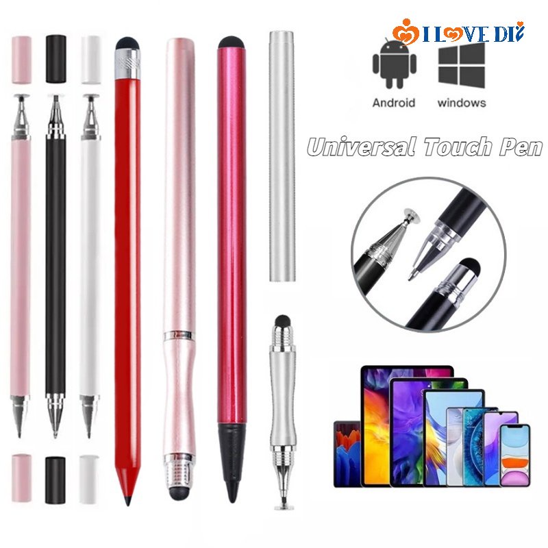 Lápis De Tela De Toque Universal De Vários Estilos/3 Em 1 Caneta Stylus ...