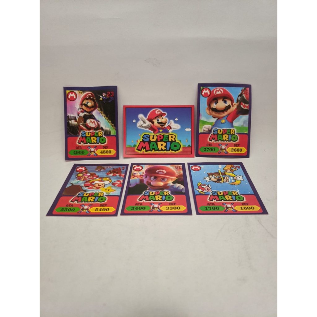 MARIO - Card Game / Cartas / Figurinhas - Kit 50 Pacotes com 4 cards ...