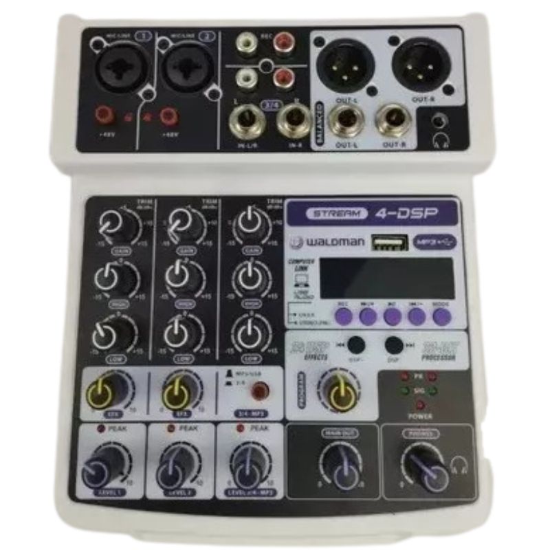 Mesa de Som Waldman ST-4DSP 4 Canais C/ Interface de áudio | Shopee Brasil