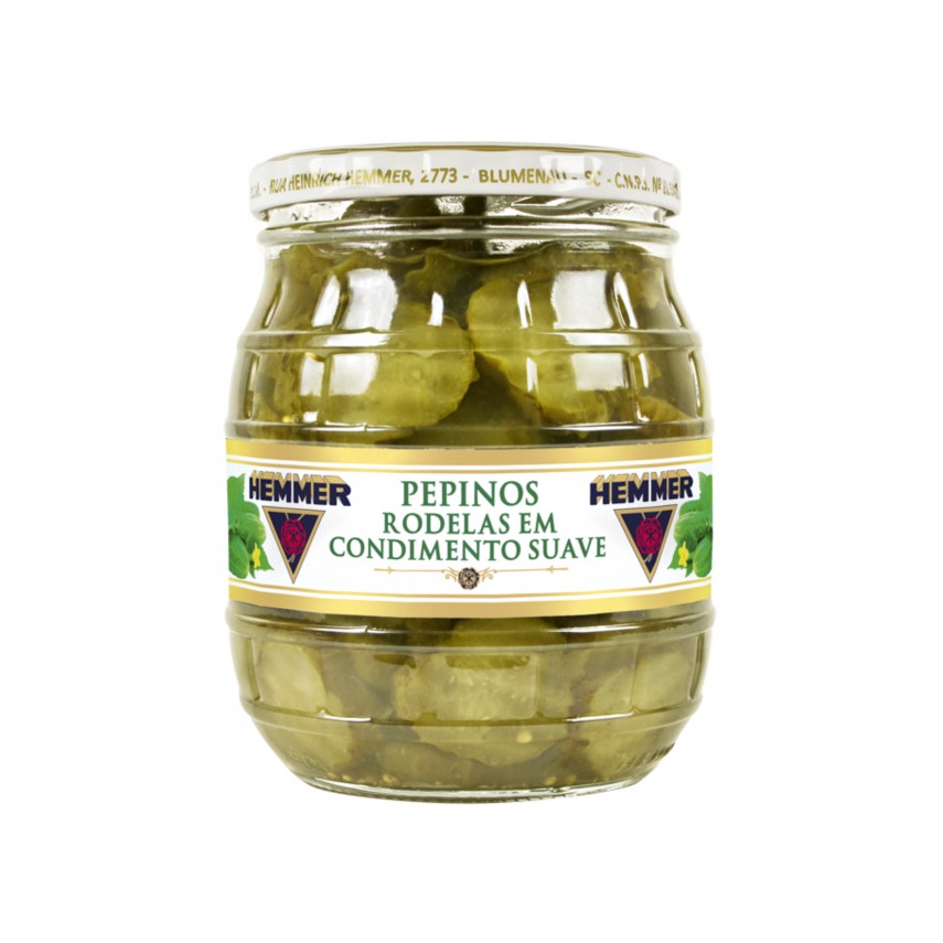 kit 02 Pepinos Hemmer Rodelas em Condimentos Suave 300g | Shopee Brasil