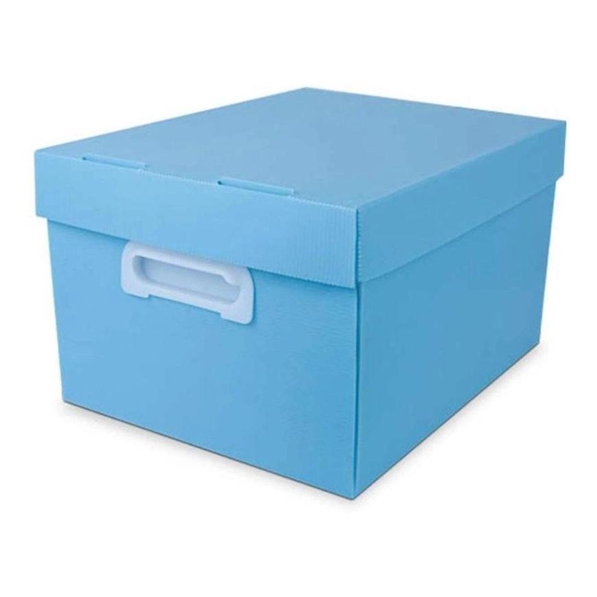 Caixa Multiuso Organizadora Tamanho G Polionda Azul Pastel Polibras ...