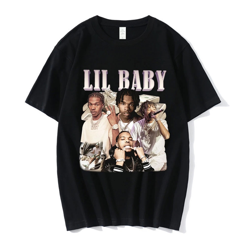 Camiseta Lil Baby Artista Rapper Moda Indie Oversize | Shopee Brasil