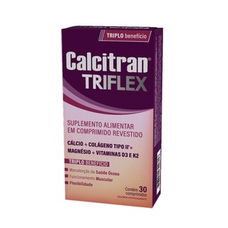 Kit C/2 Calcitran Triflex Suplemento Alimentar C/30 Comp | Shopee Brasil