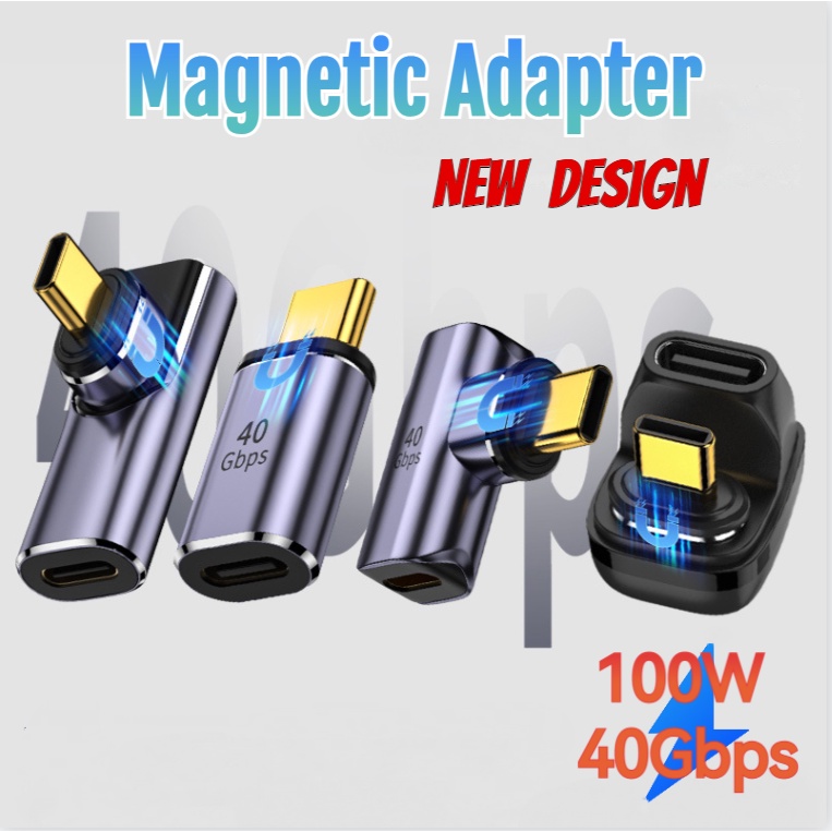 Conectores Magnéticos De 40Gbps 100W Adaptador USB 3.0 De Carga Rápida ...