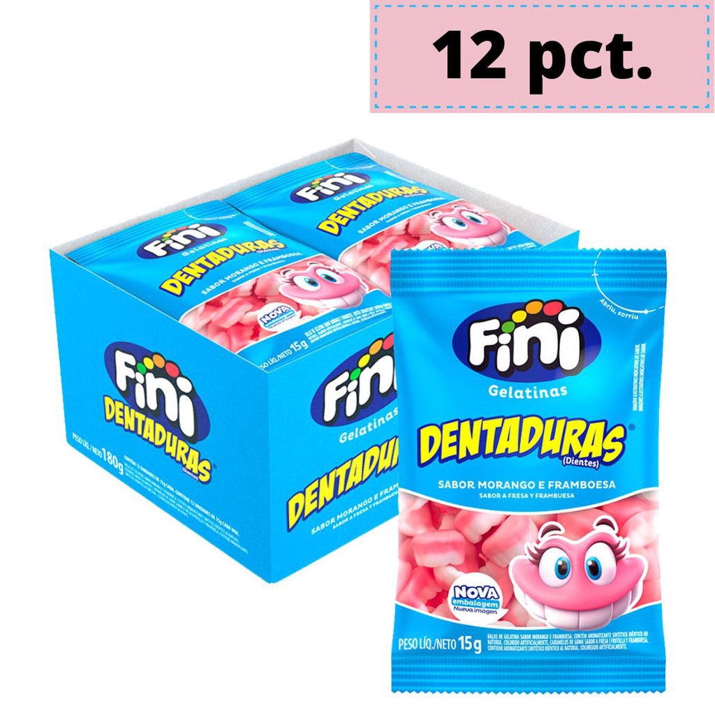 Kit 12un. Fini Mini Dentaduras Pacote 15g | Shopee Brasil