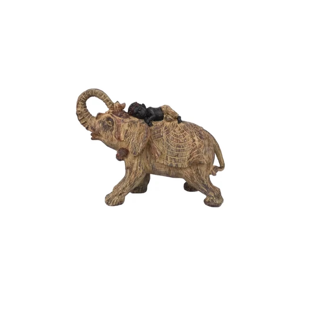 Escultura Decorativa Africano Deitado Elefante | Shopee Brasil