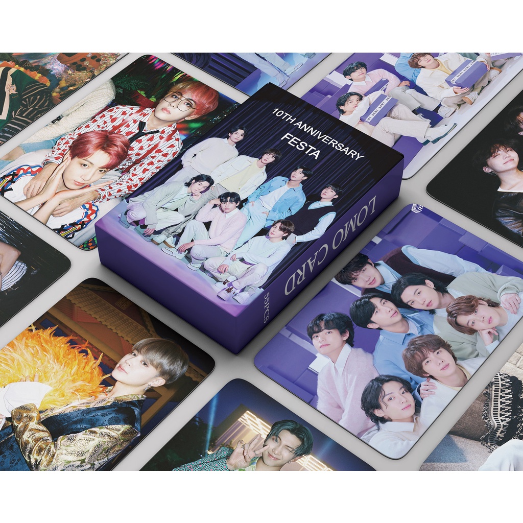 KPOP 55pcs/box BTS Photocards 10a Aniversário FESTA LOMO Cartão Postal ...