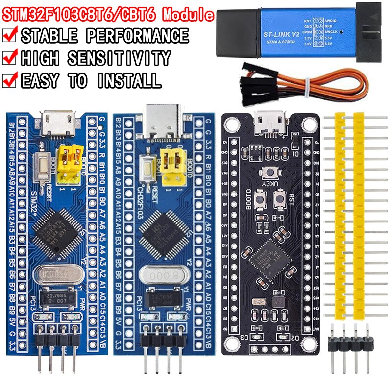STM32F103C8T6 CH32F103C8T6 ARM STM32 Placa De Desenvolvimento Mínimo Do Sistema STM32F401 ...
