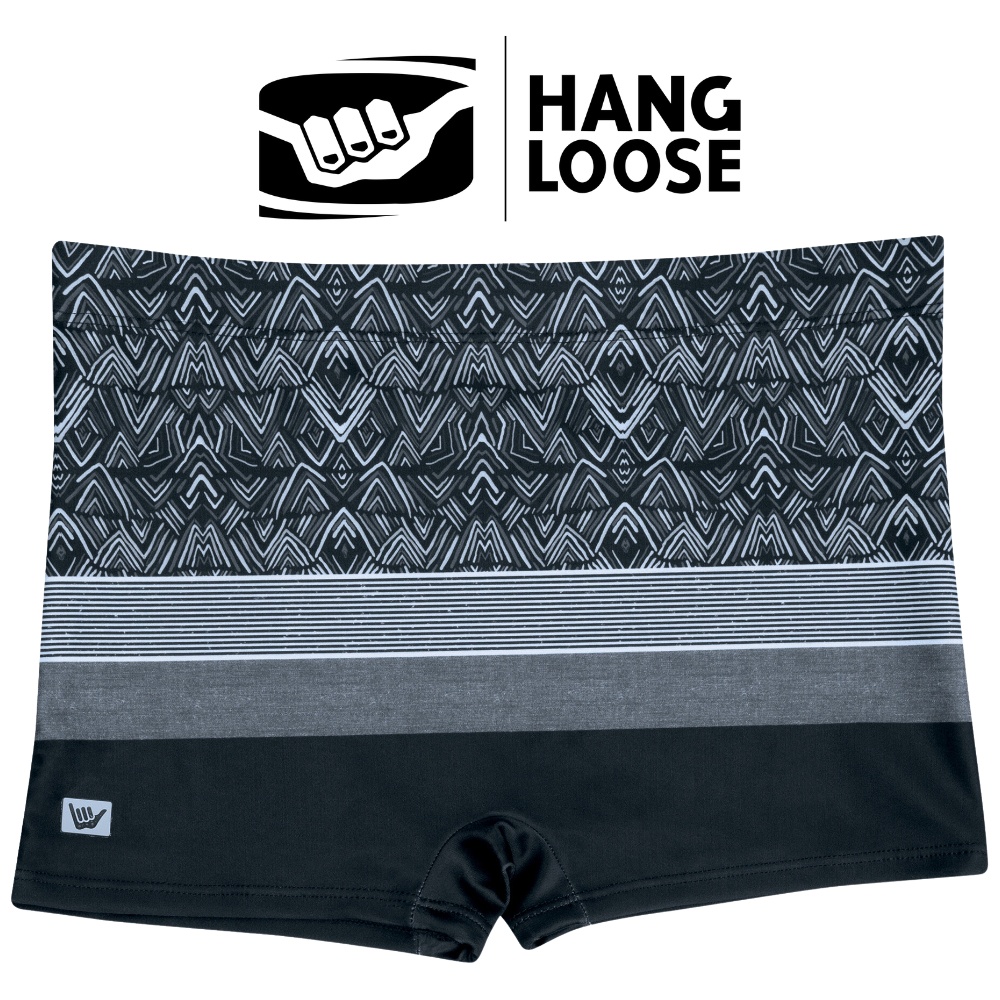 Sunga Hang Loose Boxer Box Forrada Estampa Listrada com Cordao de ...