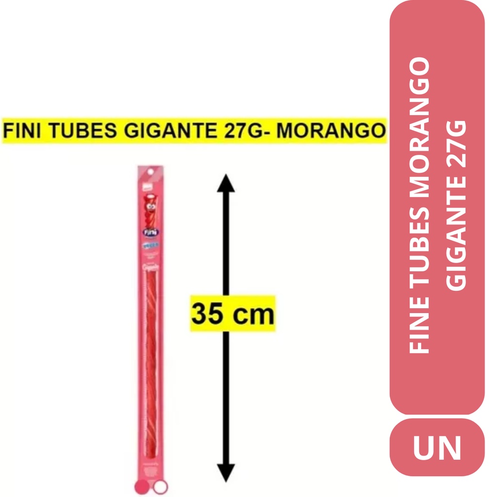 FINE TUBES MORANGO GIGANTE 27G | Shopee Brasil