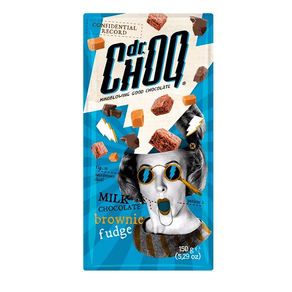 Chocolate Dr. Choq c/ Brownie Fudge Barra Importada 150g | Shopee Brasil