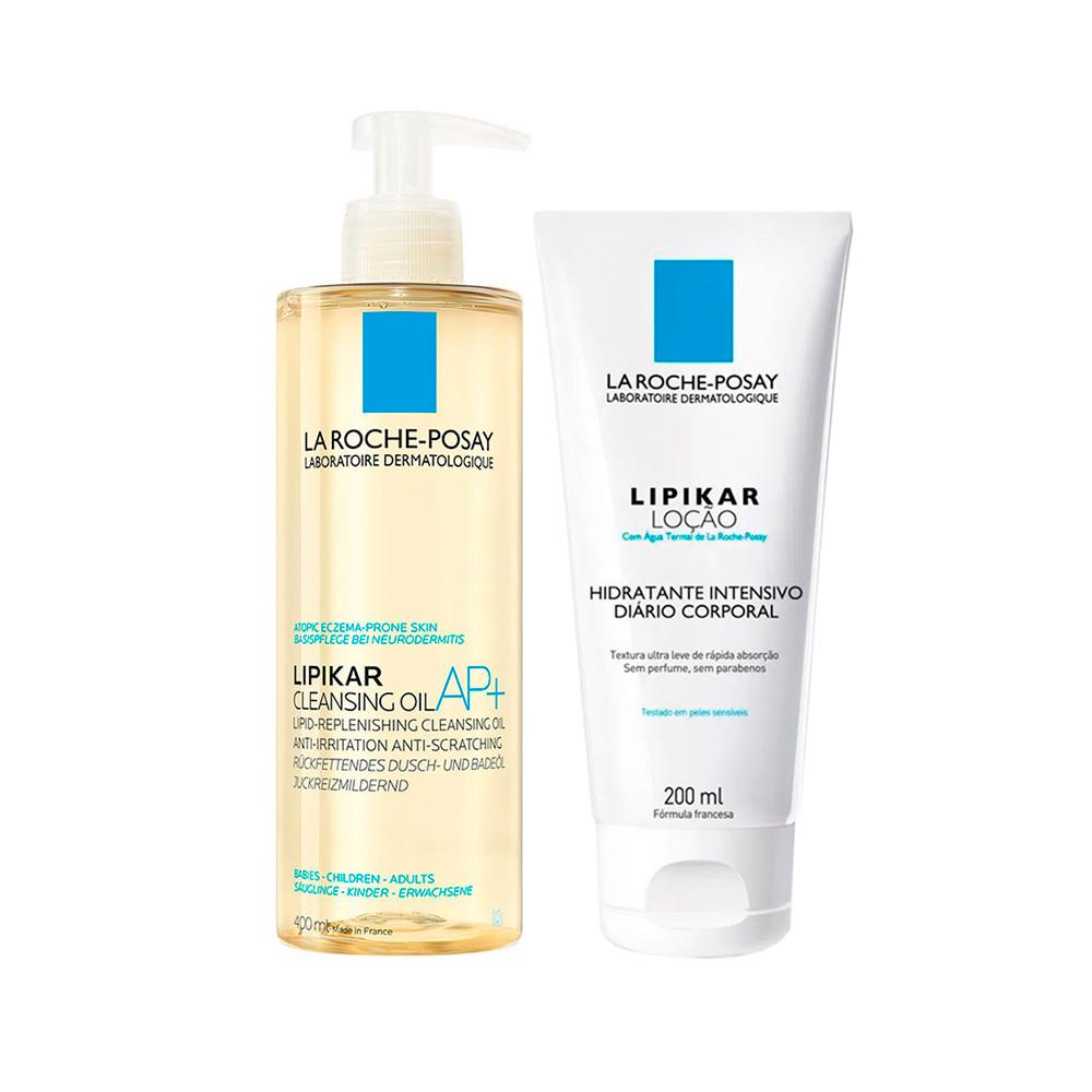 Kit Corporal La Roche-Posay Lipikar - Óleo Limpeza e Loção Hidratante ...