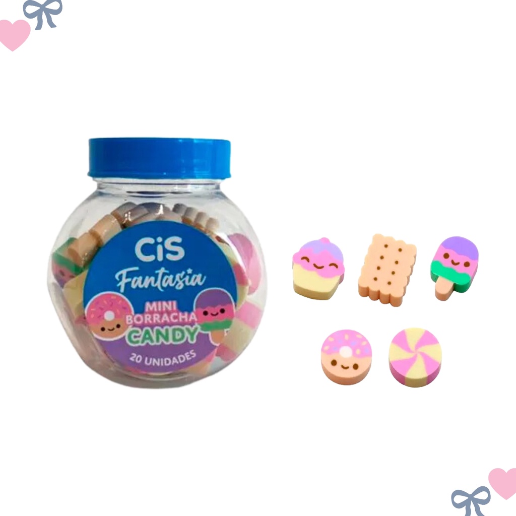 Mini Borracha Cis Candy Pote 20 Unidades Fantasia | Shopee Brasil