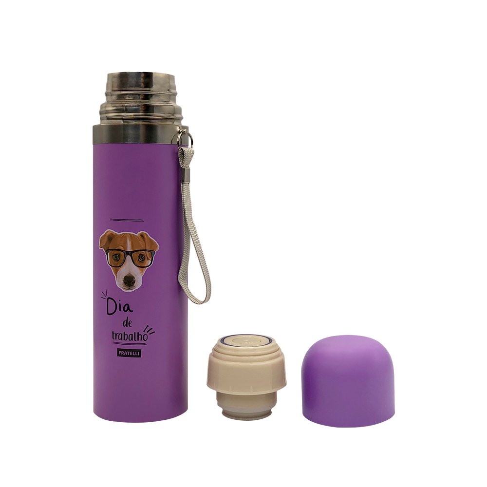 Garrafa Color Estampa Pet Inox 480ml - Roxo | Shopee Brasil