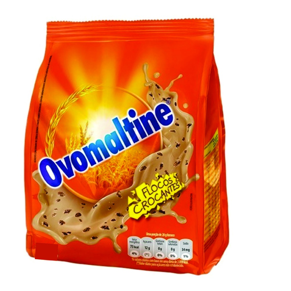 Achocolatado em Pó Ovomaltine com Flocos Crocantes 190g- Ovomaltine ...