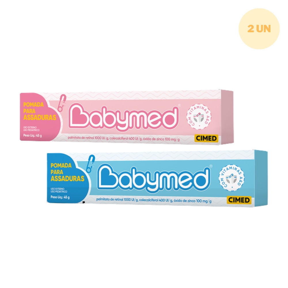 Kit 2 Pomadas para Assaduras BabyMed Rosa e Azul 45g cada CIMED ...