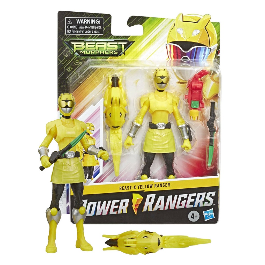 Power Rangers Beast Morphers Beast-X Yellow Ranger | Shopee Brasil