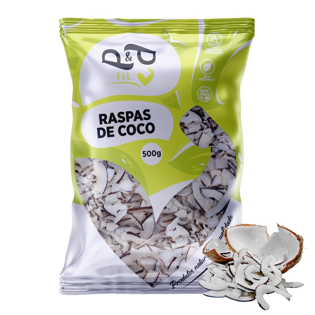 Raspas de Coco Chips Natural Sem Borda 500g - P&P | Shopee Brasil