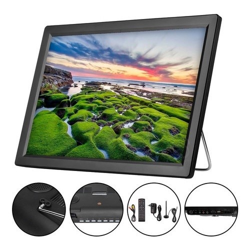Tv Digital Portátil Monitor Hd 14 Polegadas Com Antena Controle Entrada ...