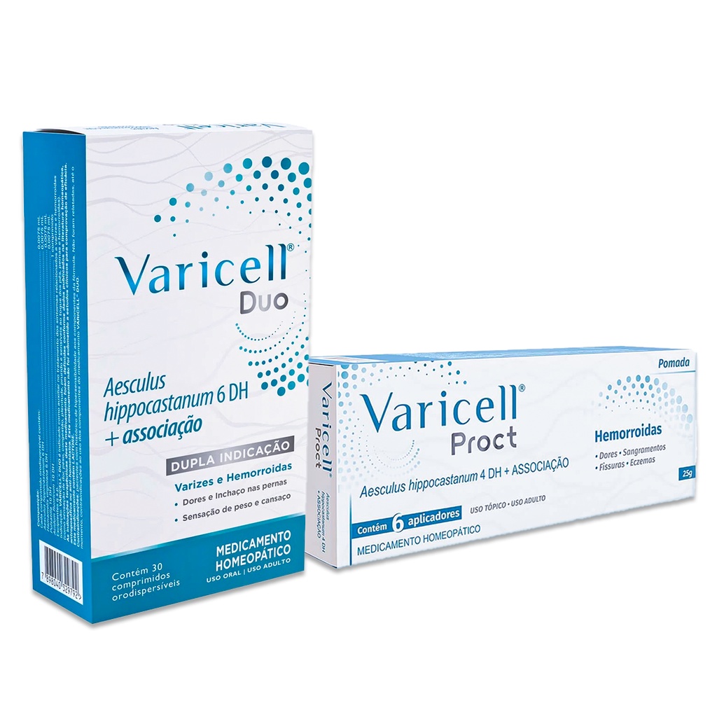 Varicell Duo C/30 + Varicell Proct Pomada Contra Hemorroida | Shopee Brasil