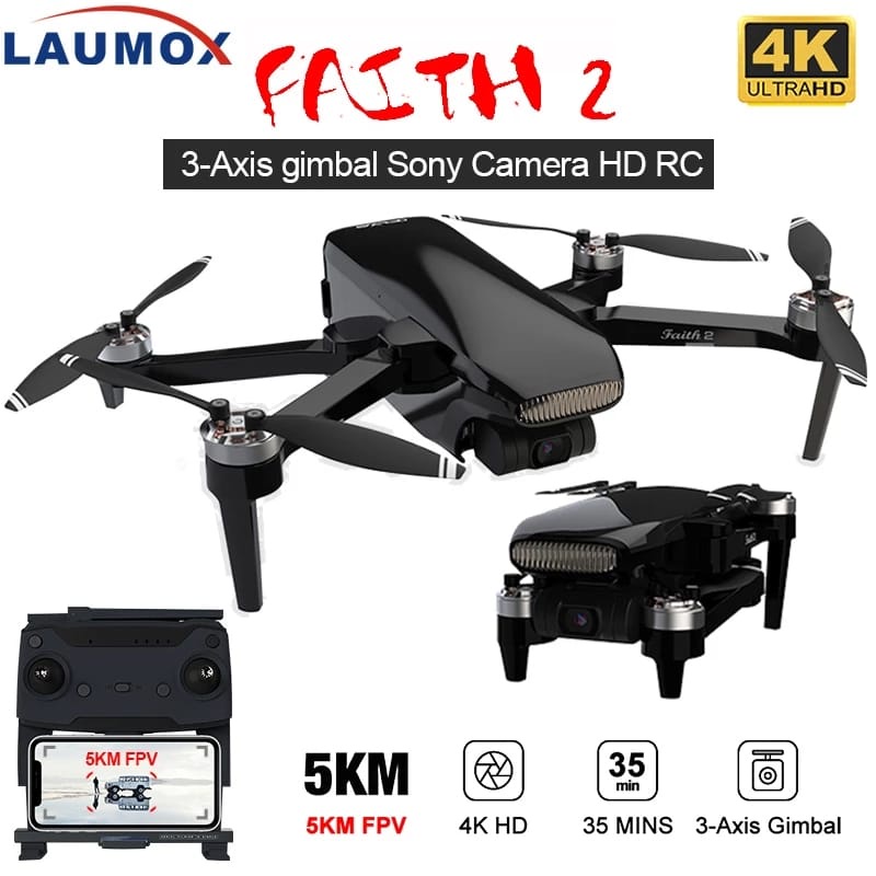 DRONE PROFISSIONAL FAITH 2 CAMERA SONY 4K 35MIN VOO 5KM DISTANCIA ...