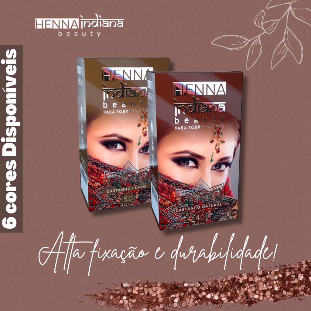 Henna Indiana Beauty TODAS AS CORES | Shopee Brasil