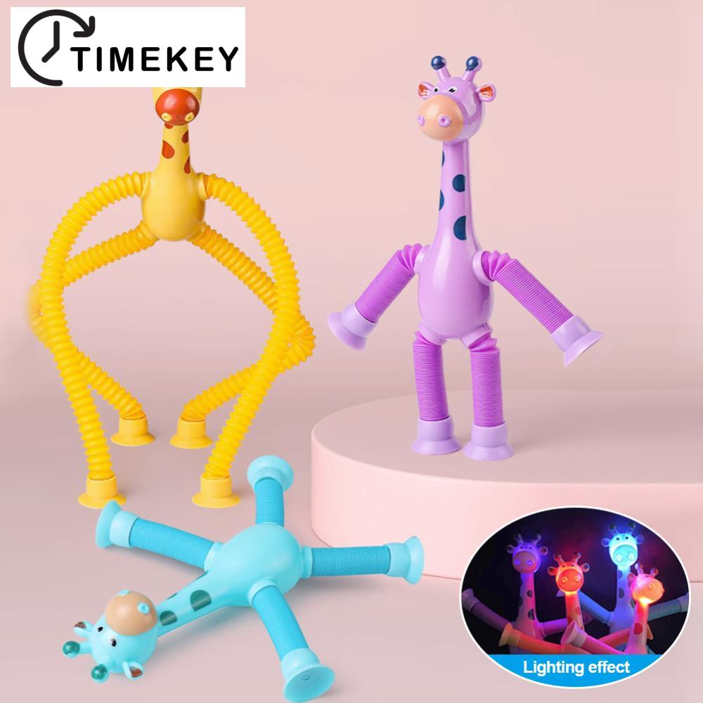 TKEY Fofo Desenho Animado Girafa Animal LED Magic Sensory Stretch Tubo ...