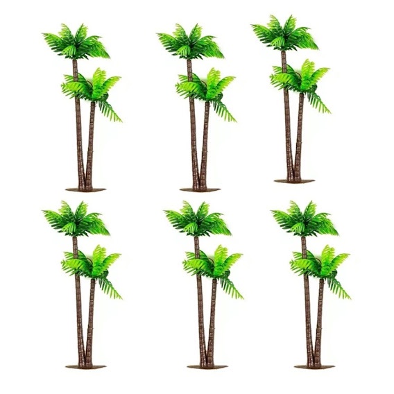 6 Mini Coqueiro Arvore Decorativo Artificial terrario 17cm | Shopee Brasil