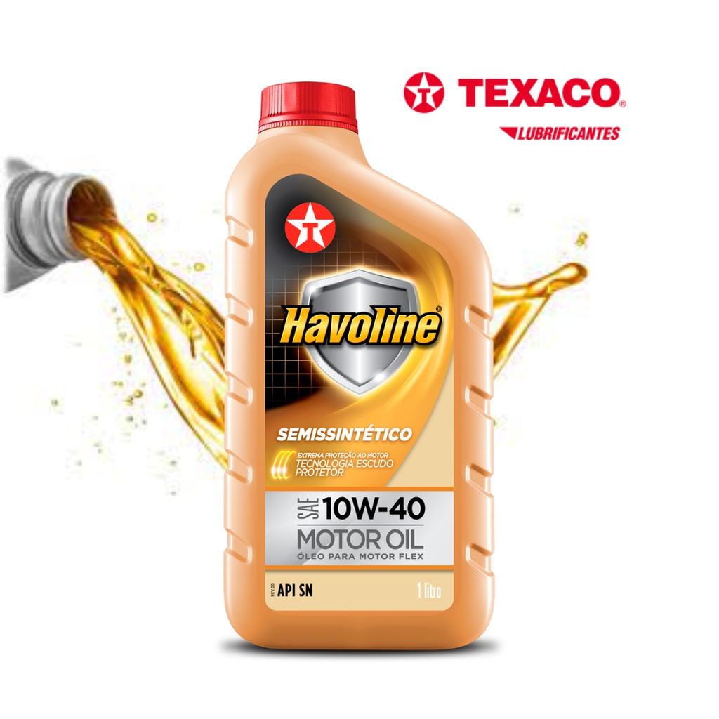 Oleo Lubrificante de Motor Havoline 10w40 Semissintetico API SN - 1 Litro | Shopee Brasil